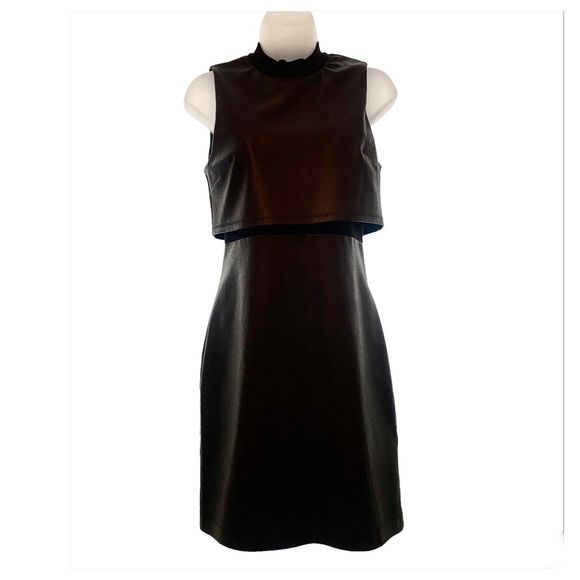 French Connection | Dresses | French Connection Vegan Leather 2 Tier ...